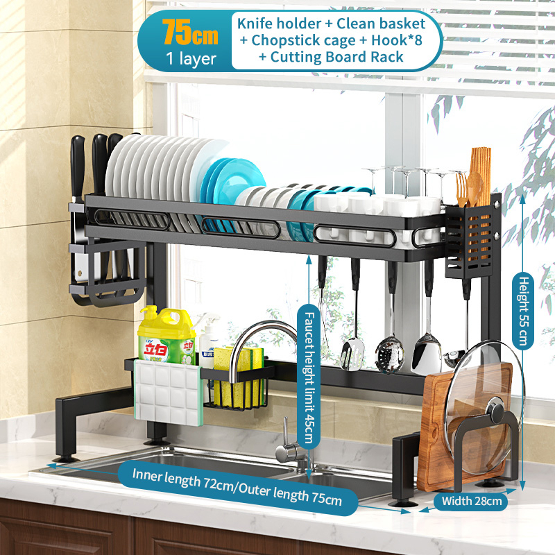 Kitchen Rack Dish Rack Rak Dapur Rak Pinggan With Cabinet Rak Sinki ...