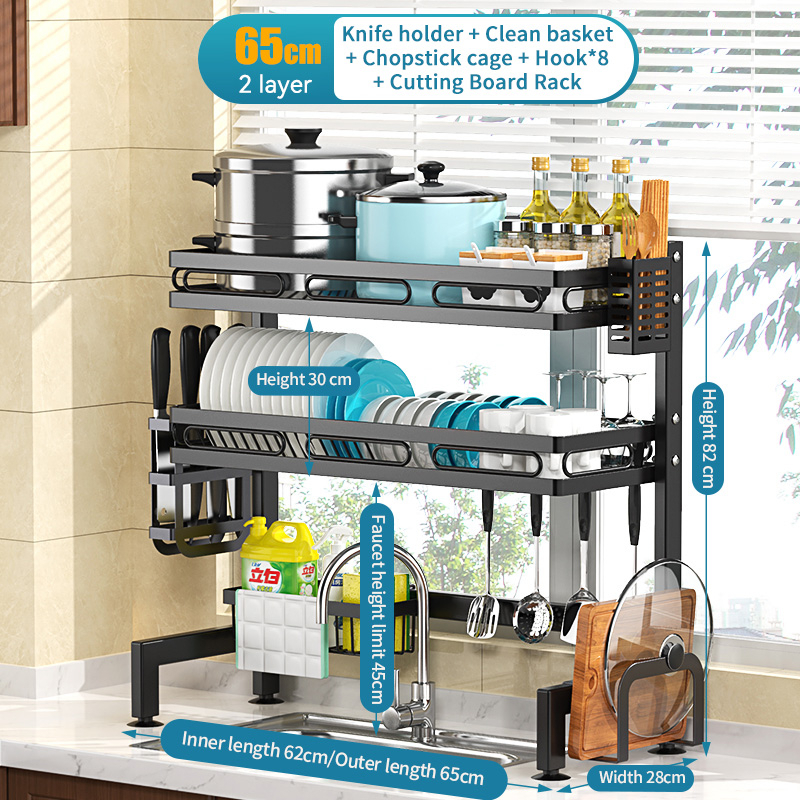 Kitchen Rack Dish Rack Rak Dapur Rak Pinggan With Cabinet Rak Sinki ...