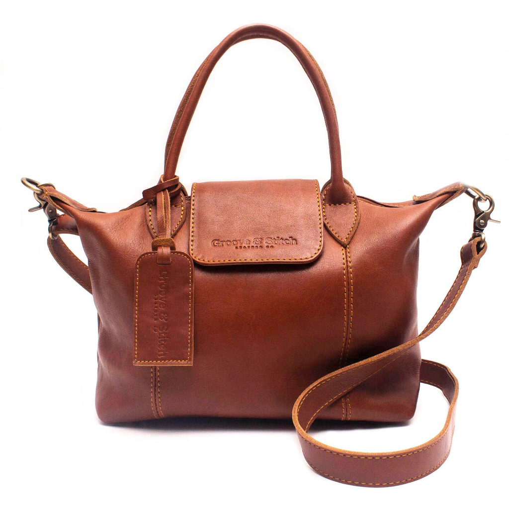 EVELYN Full-Grain Leather Handbag | Shopee Malaysia