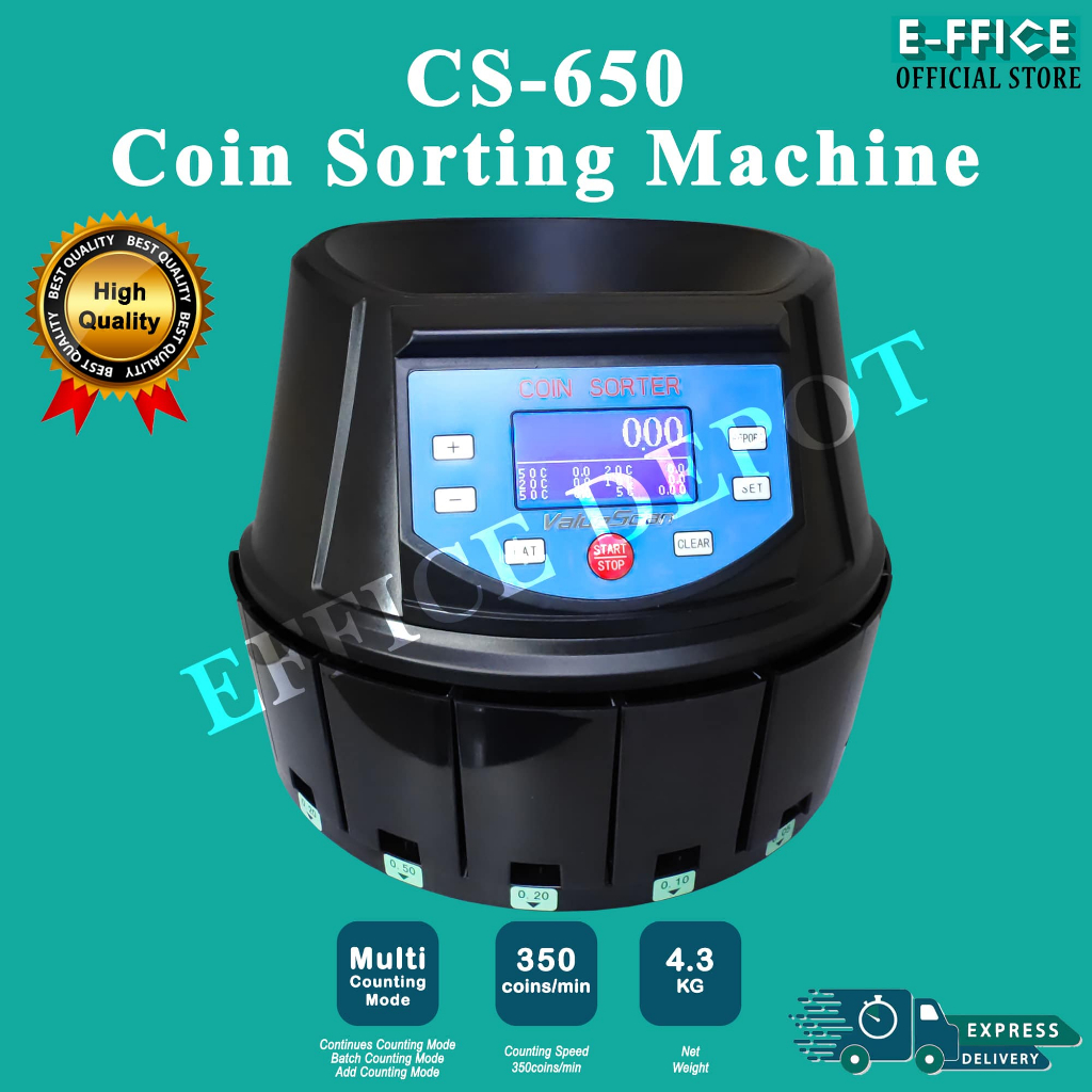Effice Depot - CS-650 Coin Sorting Machine / Coin Sorter | Shopee Malaysia