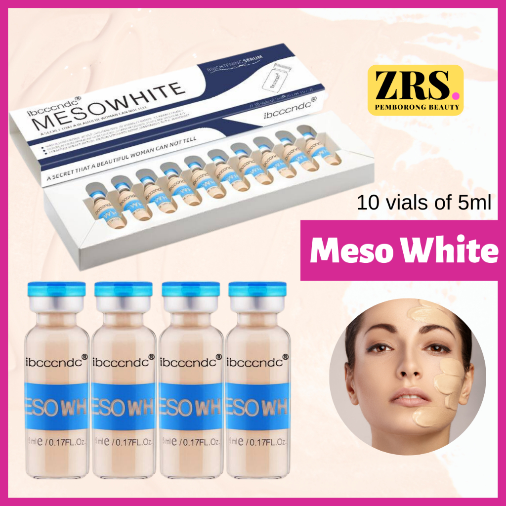 Ready Stock 10Pcs/Set Meso White Brightening Serum BB Glow with droppers Skin Cream for Derma ...