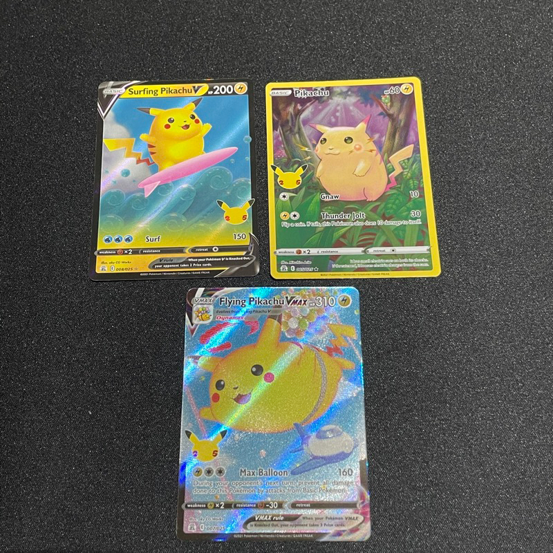 Pokemon Trading Card Game TCG:Pikachu 005/025, Surfing Pikachu V 008/ ...