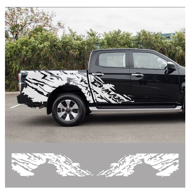 Pickup Stickers For Isuzu Dmax D Max Car Rear Trunk Bed Side Decor ...