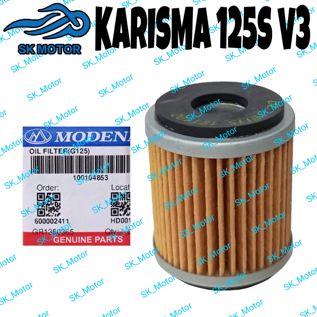 Modenas KARISMA 125S 125 S V3 Original Oil Filter Penapis Minyak ...