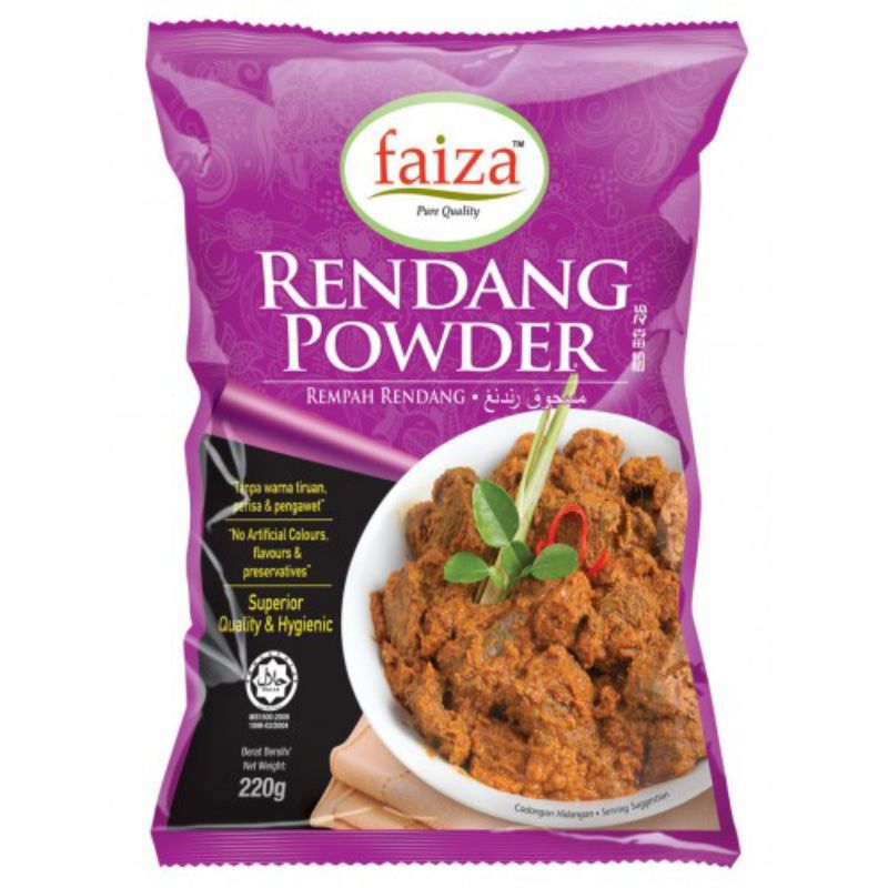 SERBUK RENDANG/ RENDANG POWDER FAIZA 220G | Shopee Malaysia