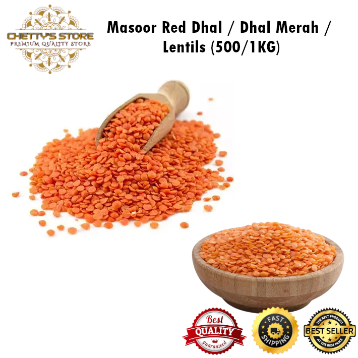 (IMPORTED INDIA) Masoor Red Dhal / Dhal Merah / Lentils (500/1KG ...