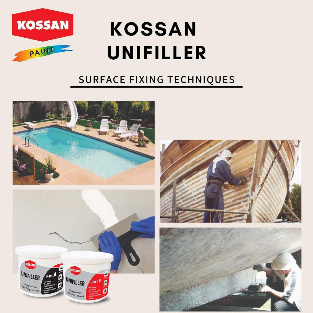 1.3kg UNIFILLER KOSSAN ( 2-pack Epoxy Filler / putty epoxy / Fairing ...
