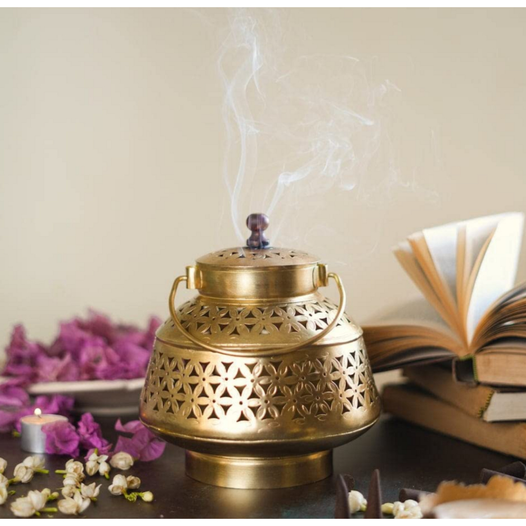 Jashn Loban Lamp | Home Purifying Pure Brass Loban Burner Dhooni ...