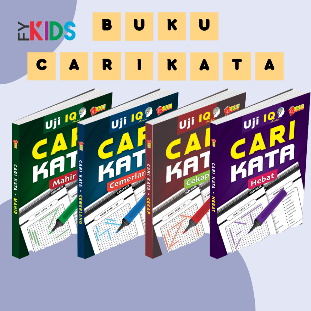 CARI KATA EDISI UJI IQ - Cari Kata - Books - Suku Kata - Kanak Kanak ...
