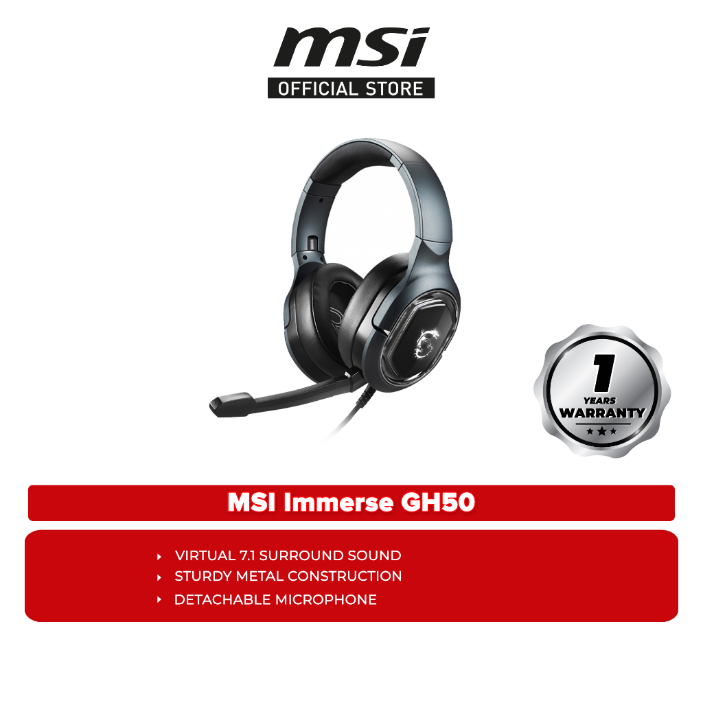 MSI Immerse GH50 Gaming Headset | Shopee Malaysia