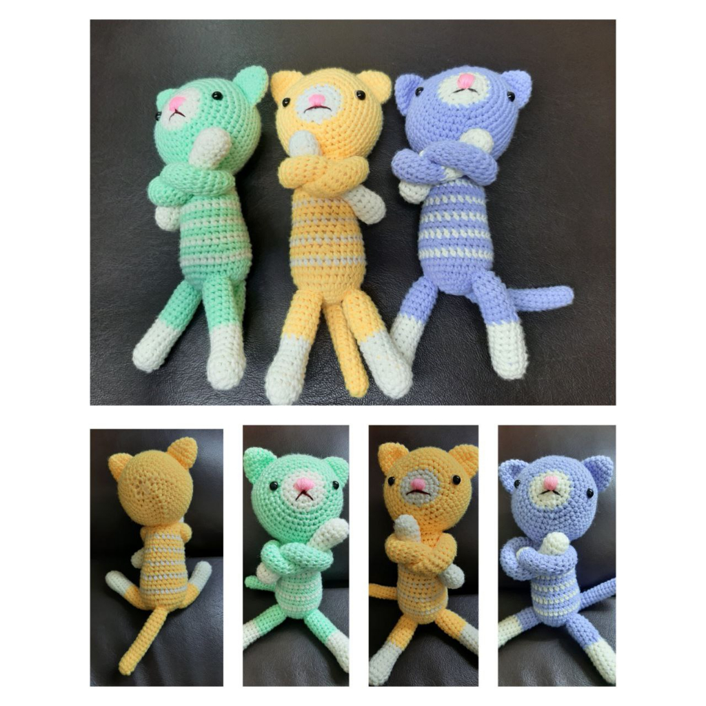 Crochet Animal Japanese Cat 钩针针织娃娃日式猫娃娃 | Shopee Malaysia