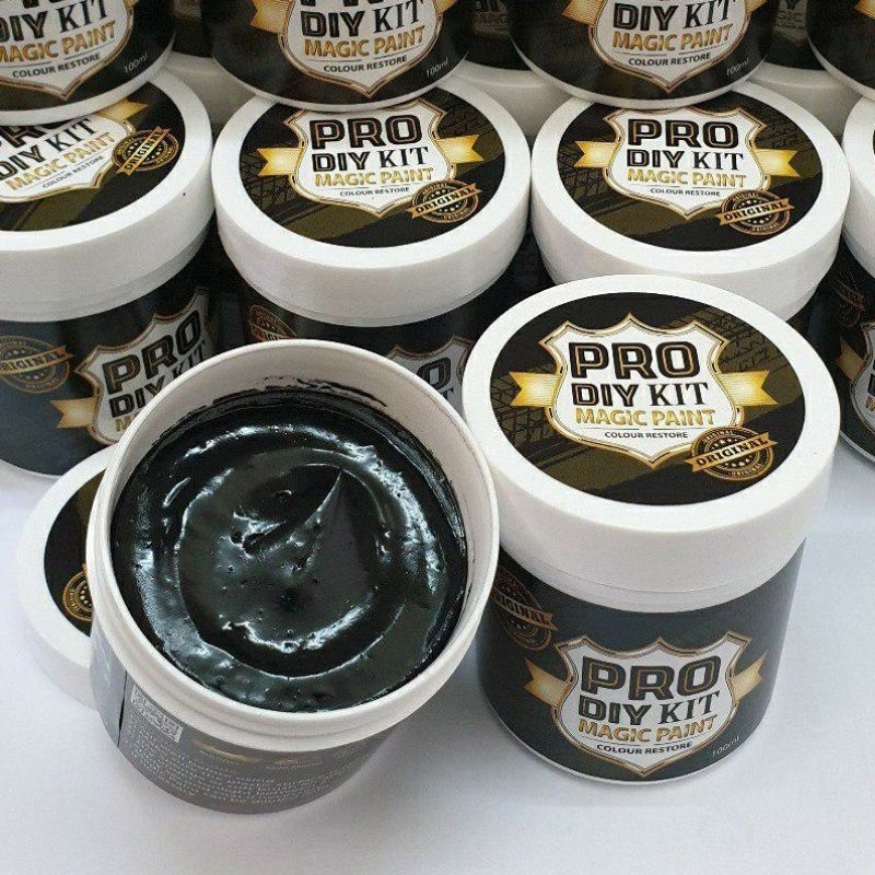 (CAT HITAM MAGIC) Cat Magic PRO DIY KIT HITAM 100ml Plastic Restorer ...