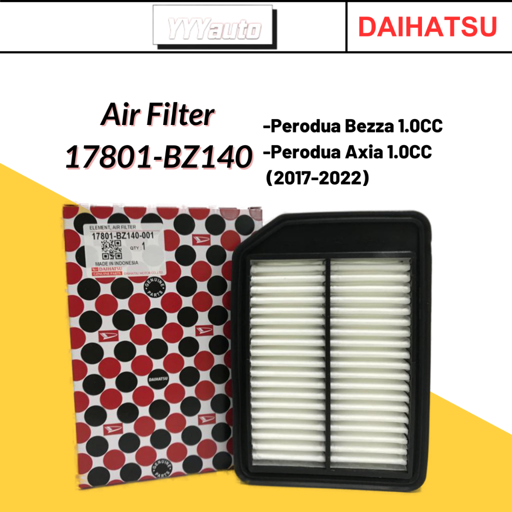 ENGINE AIR FILTER PERODUA AXIA / BEZZA 1.0 17801-BZ100 / 17801-BZ140 ...