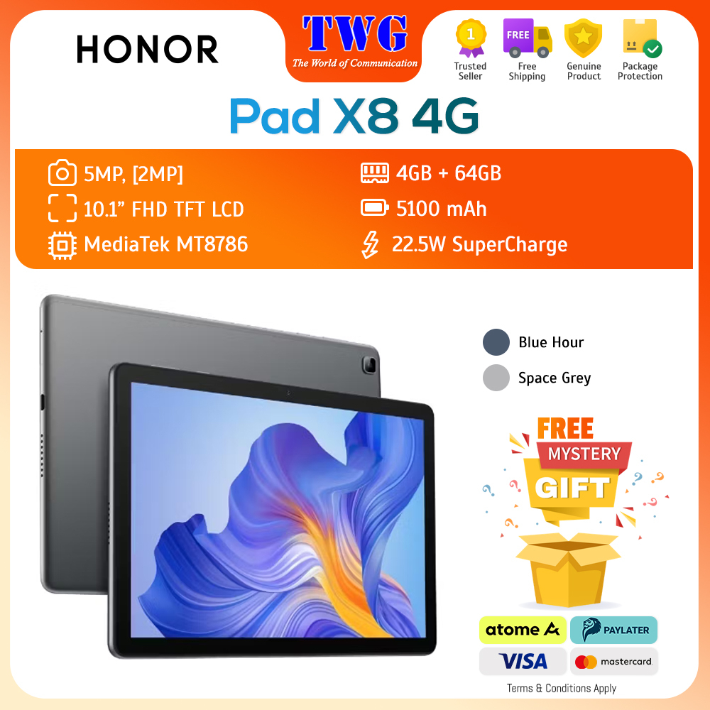 HONOR Pad X8 4G LTE Tablet (12GB RAM + 512GB ROM) 1 Year HONOR Malaysia ...