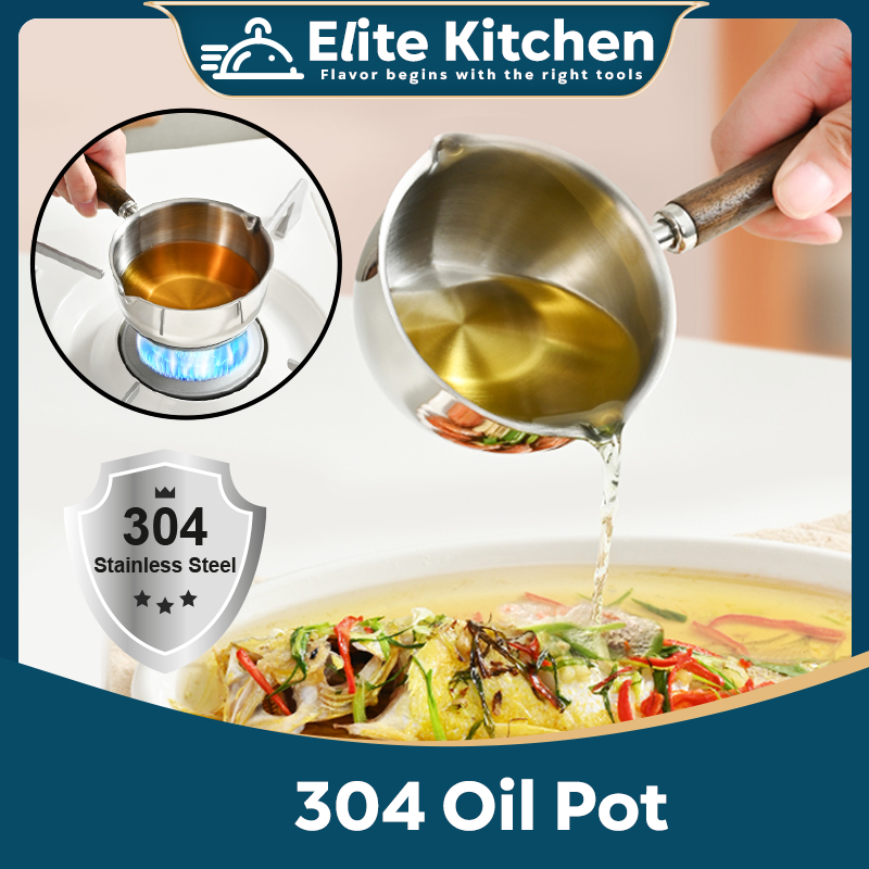 Elite Kitchen - Mini 304 Stainless Steel Pot Splashing Oil Heating ...