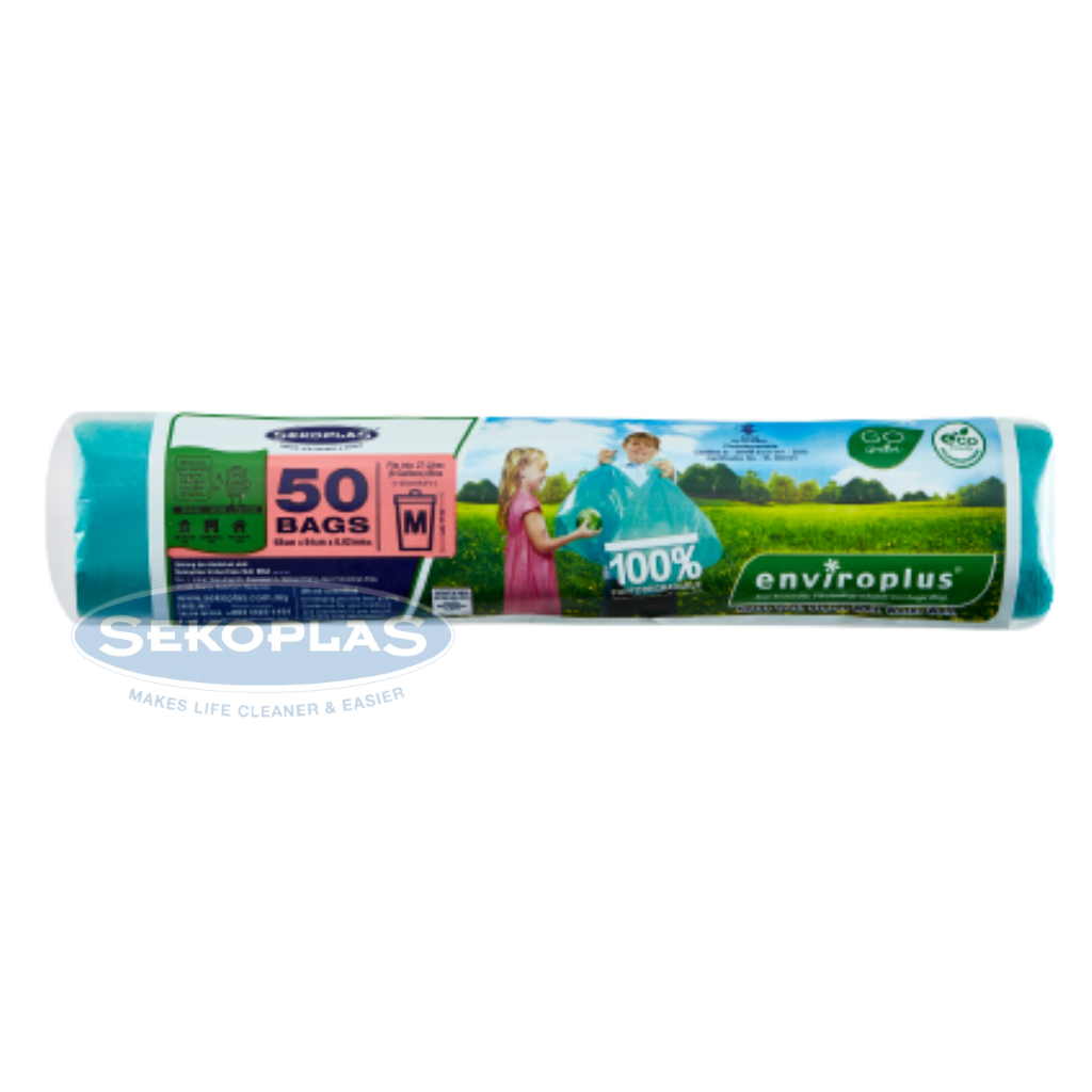 [Bundle Deal] Sekoplas Enviroplus Roll Garbage Bag - M (20 Rollsx 50pcs ...
