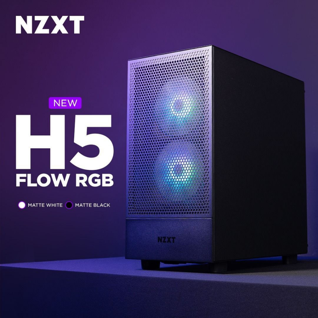 # NZXT H5 Flow [ RGB / NORMAL ] - Compact Mid Tower Airflow T.G PC Case ...