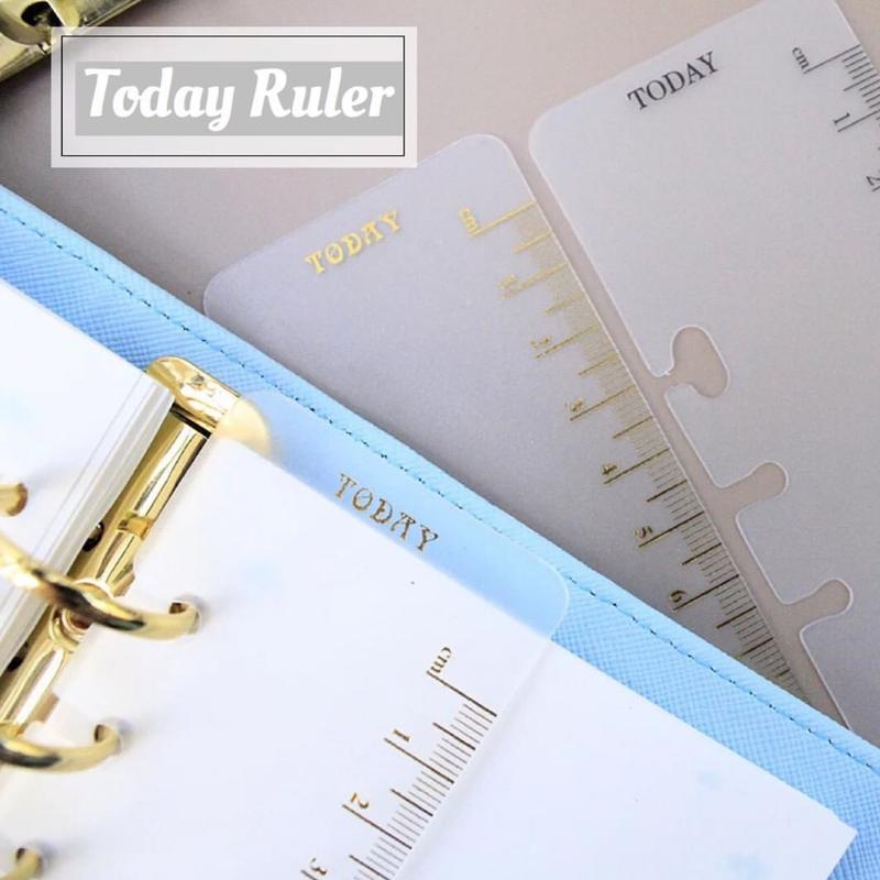 Side Ruler Ring Binder Planner A6 Transparent Ruler Bookmark Index ...