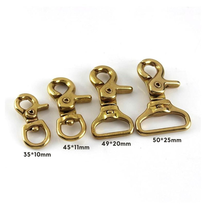 Solid Brass Lobster Claw Trigger Swivel Snap Clasp Hook Key Chain ...