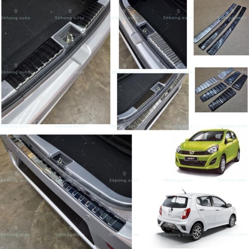 perodua axia 2014-2022 car rear bumper Inner sill plate stainless steel ...