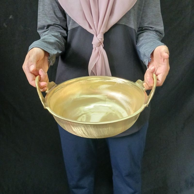 Kuali periuk belanga tembaga Terengganu solid brass handmade pot ...