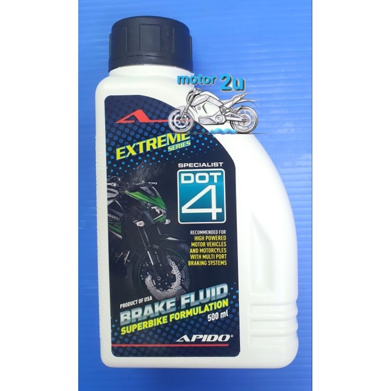 Motorcycle Brake Oil Fluid Dot4 Dot 4 500ml (1bottle) Minyak Brek ...