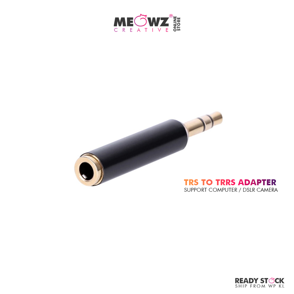 High Quality Gold Plated TRRS to TRS Adapter Converter for DSLR Camera ...