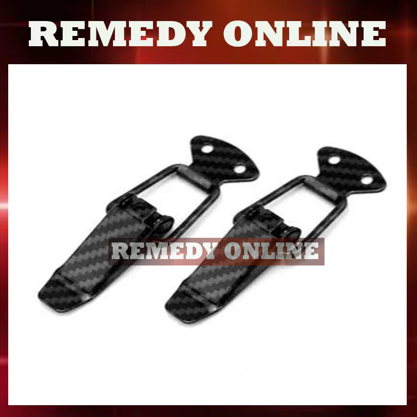 2PC CARBON Universal Car lock bumper Clip Bonnet lock ( Stainless Steel ...