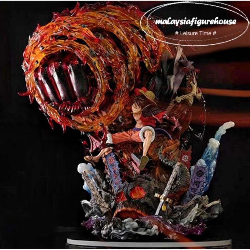 🔥READY STOCK🔥25CM ONE PIECE MANQI GEAR THREE FIRE HAND LUFFY LIGHT UP ...