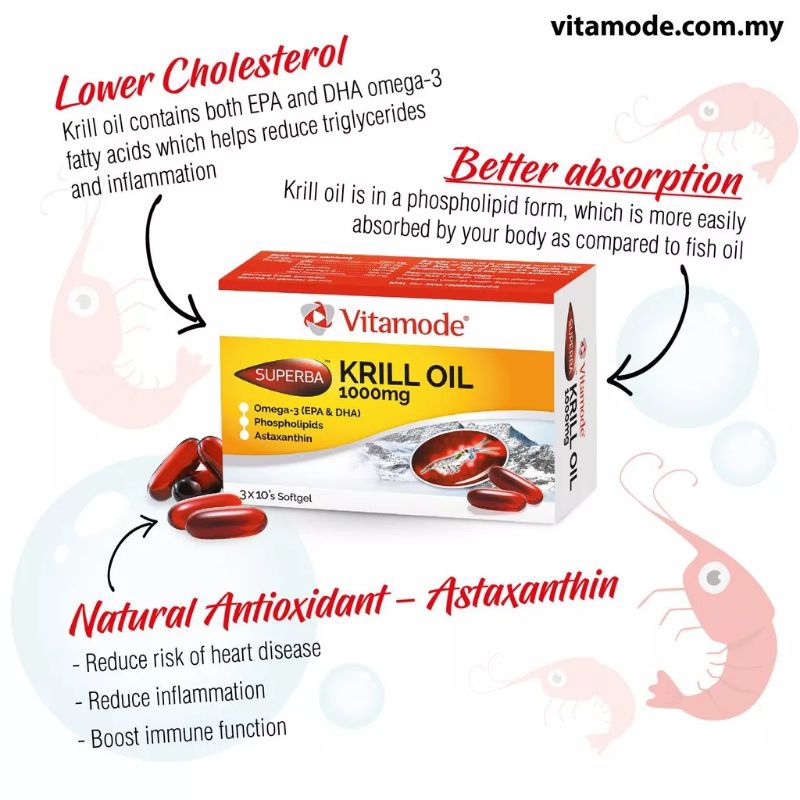 krill oil 1000mg 0mega 3 epa | Shopee Malaysia