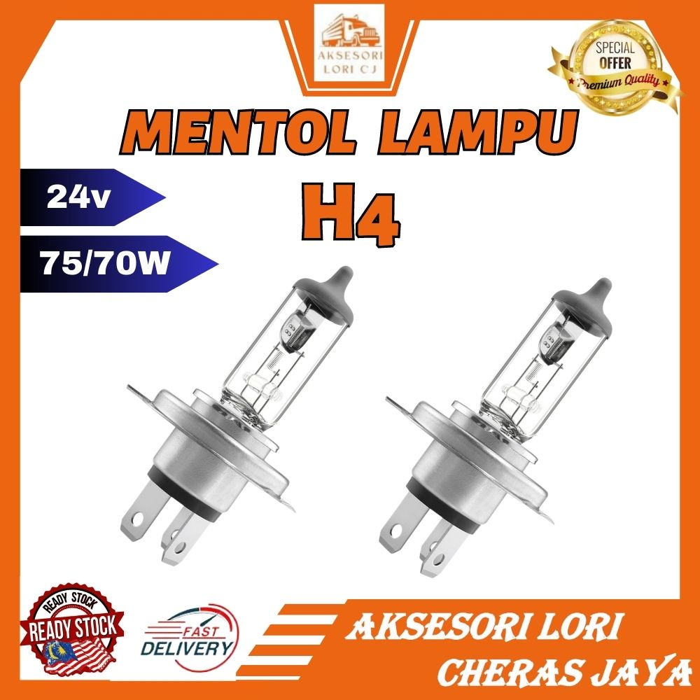 AKSESORI LORI CHERAS JAYA MENTOL H4 LAMPU LORI BESAR 24V HEAD LAMP ...
