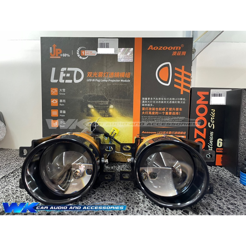 AOZOOM HIGH POWER PROJECTOR SUPER BRIGHT LED FOG LAMP WITH HI LOW BEAM ...
