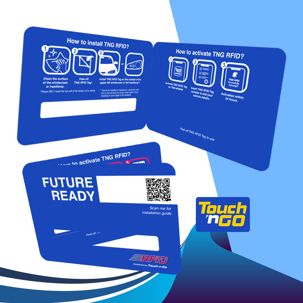 RFID Touch n Go Self-Fitment RFID STICKER MY RFID Holder RFID TNG Go ...