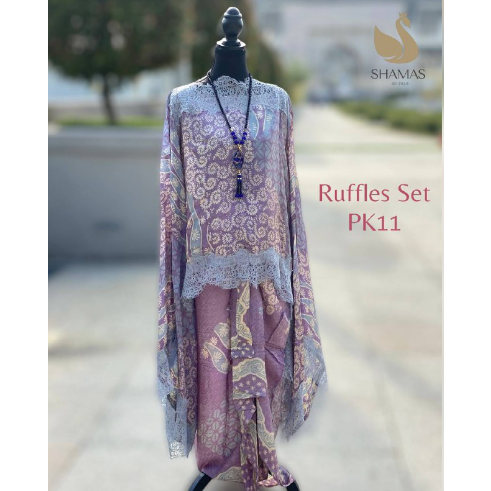 Baju Raya Moden Batik Malaysia Viscose Semi Silk + Lace/Renda,Free Size ...