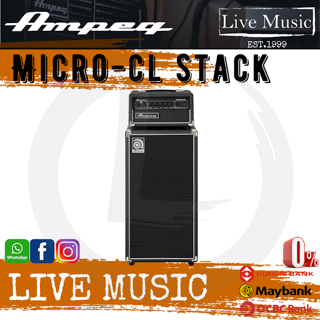 Ampeg MICRO-CL STACK Bass Amplifier Head & Cabinet ( MICROCLSTACK / MICRO CL STACK ) | Shopee ...
