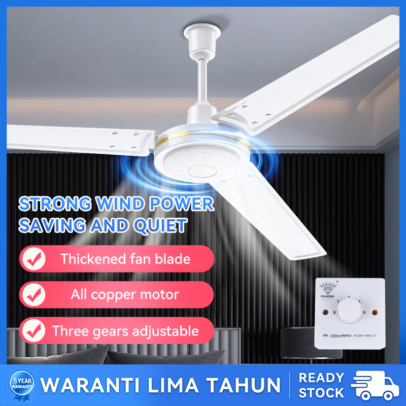 2 Years warranty Ceiling fan 56” kipas siling murah home living room ...