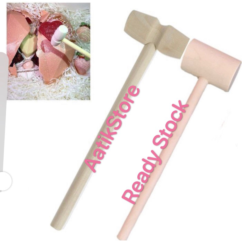 🇲🇾 Mini Tukul Kayu Wooden Hammer Smash Cake Knock Knock Galaxy Cake ...