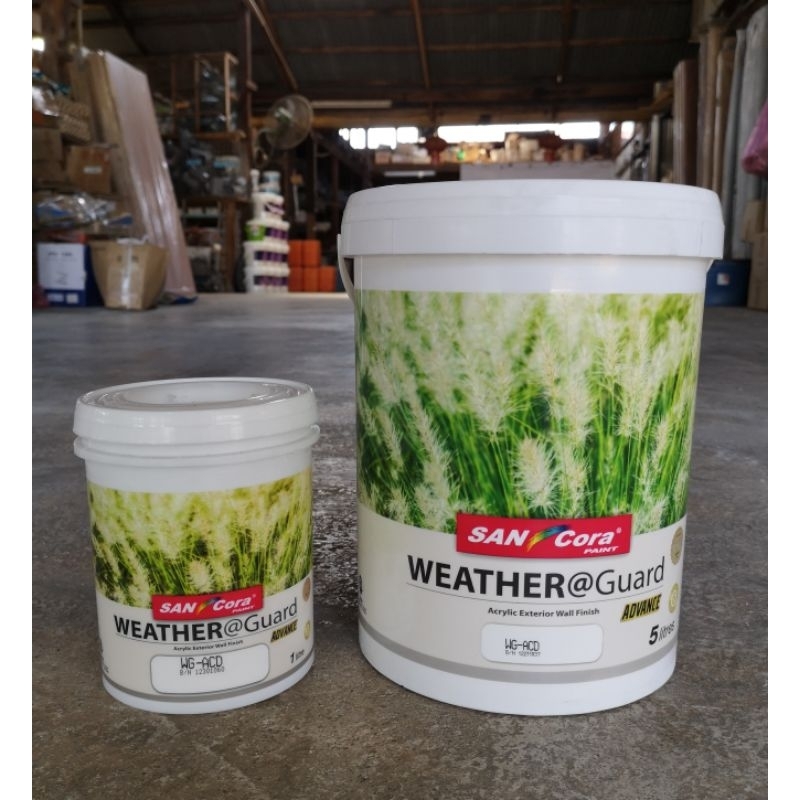 SANCORA Weather Guard Advance 1L / 5L Premium Grade Paint (Cat Rumah ...