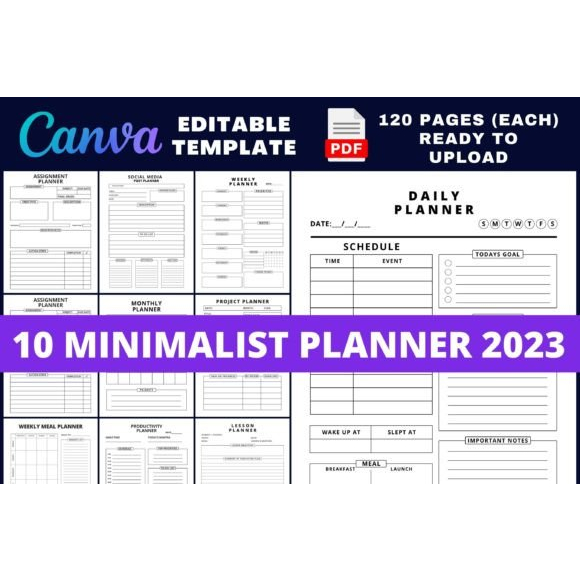 2023 Planner Bundle 10 Canva Template | Shopee Malaysia