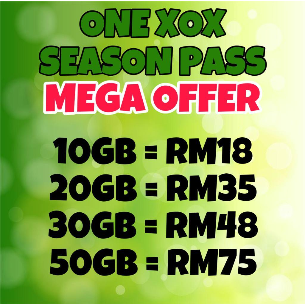 ONEXOX DATA SEASON PASS MEGA OFFER | Shopee Malaysia