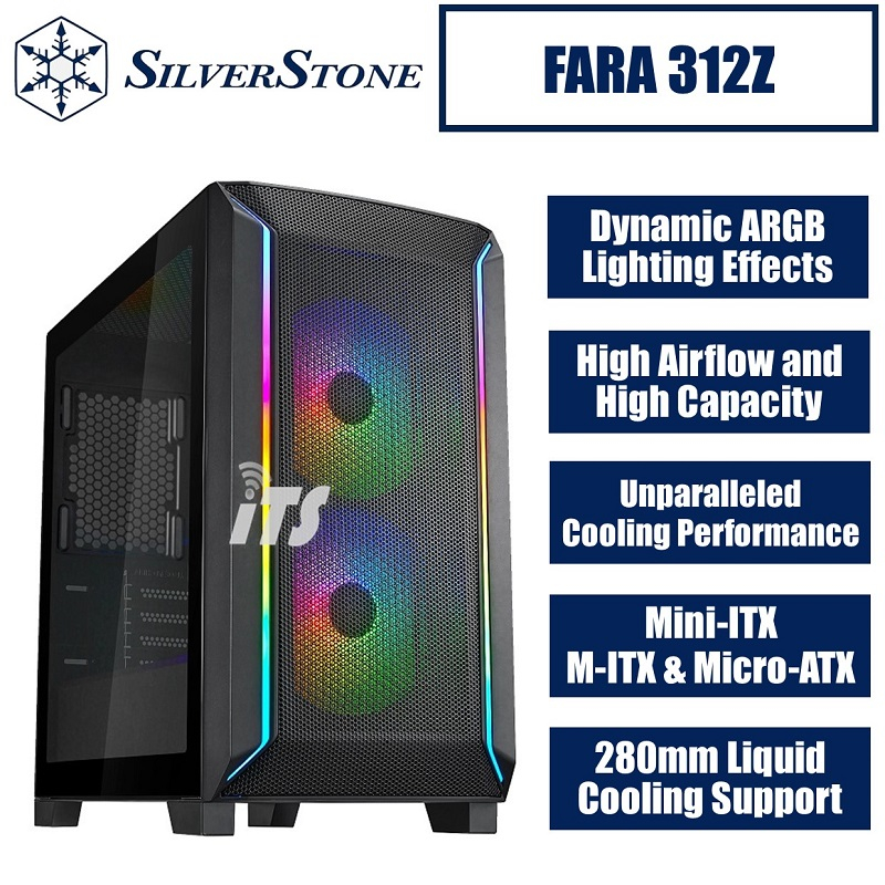 Silverstone FARA 312Z High Airflow Micro ATX ARGB Gaming Chassis ...