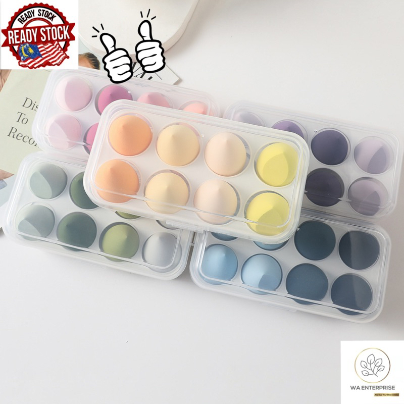 (READY STOCK) Beauty Egg Makeup 4pcs/Set & 8pcs/Set Foundation Sponge ...