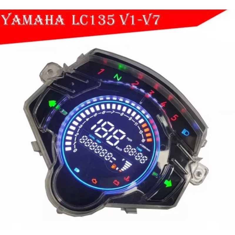 Yamaha LC135 V2 V3 V4 V5 V6 V7 4S/5S Digital Meter Full LED Meter Speedometer Odometer Plug And ...