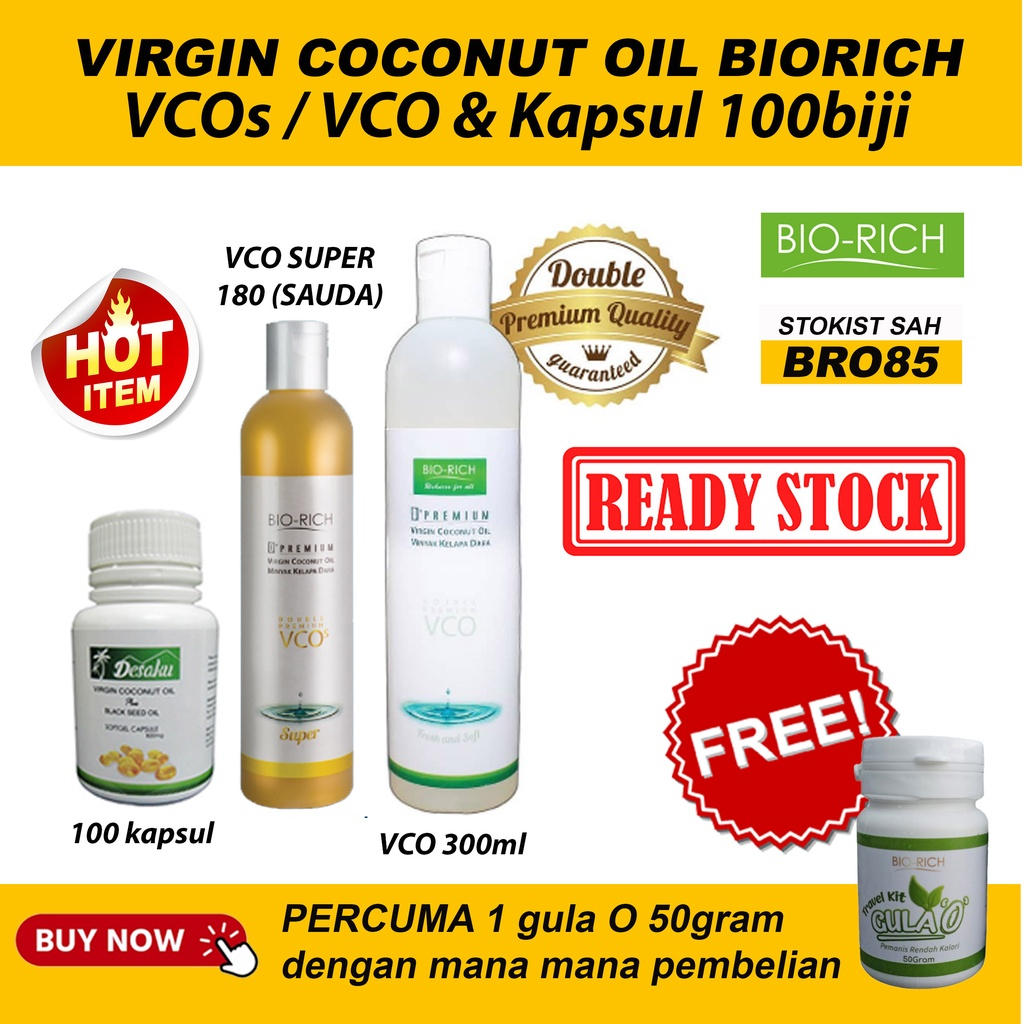 BIORICH Kapsul Minyak Kelapa Dara Plus Habbatus Sauda VCO Minyak Kelapa Dara & Habbatussauda ...