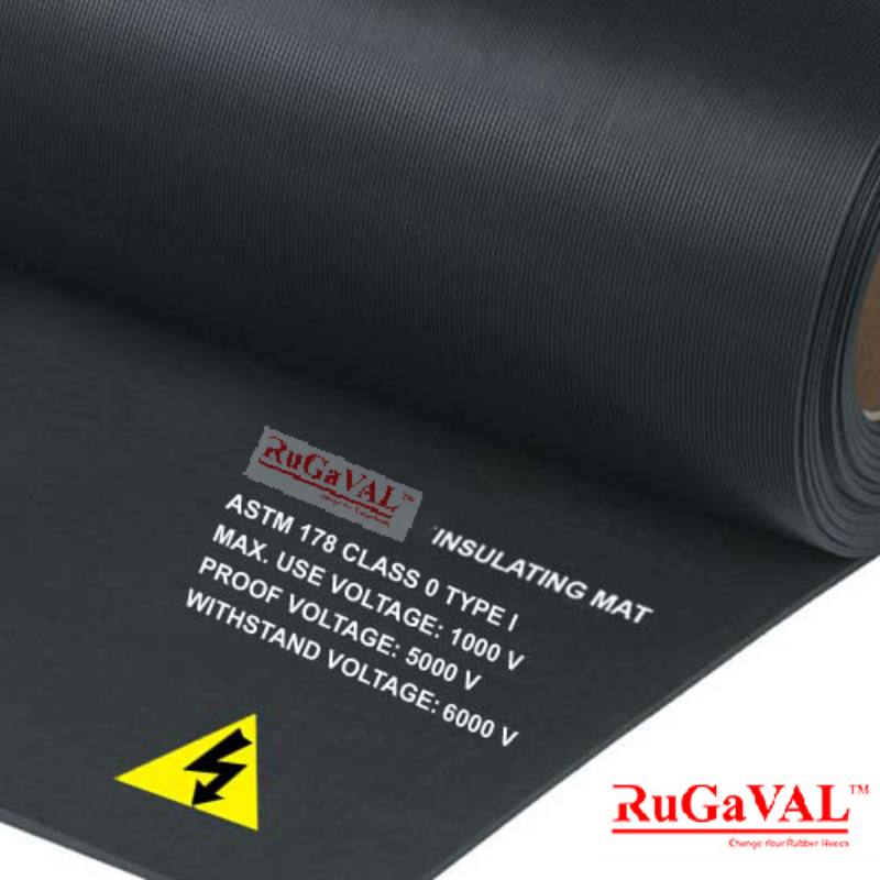 Electrical Safety Insulating Rubber Mats, 3-6mm x 1mtr x 1mtr L ...