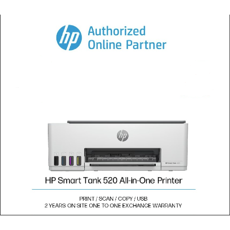 Pencetak HP All-in-One Smart Ink Tank 520 (USB) / 580 (WiFi) - HP All ...