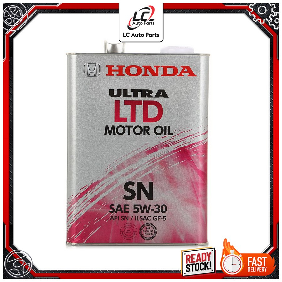 HONDA ULTRA LTD MOTOR OIL SN SAE 5W30 // ENGINE OIL 4 LITER | Shopee ...
