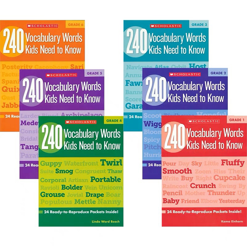 (6books) 240 Vocabulary Words Kids Need to Know for Grades 1-6 | Shopee ...