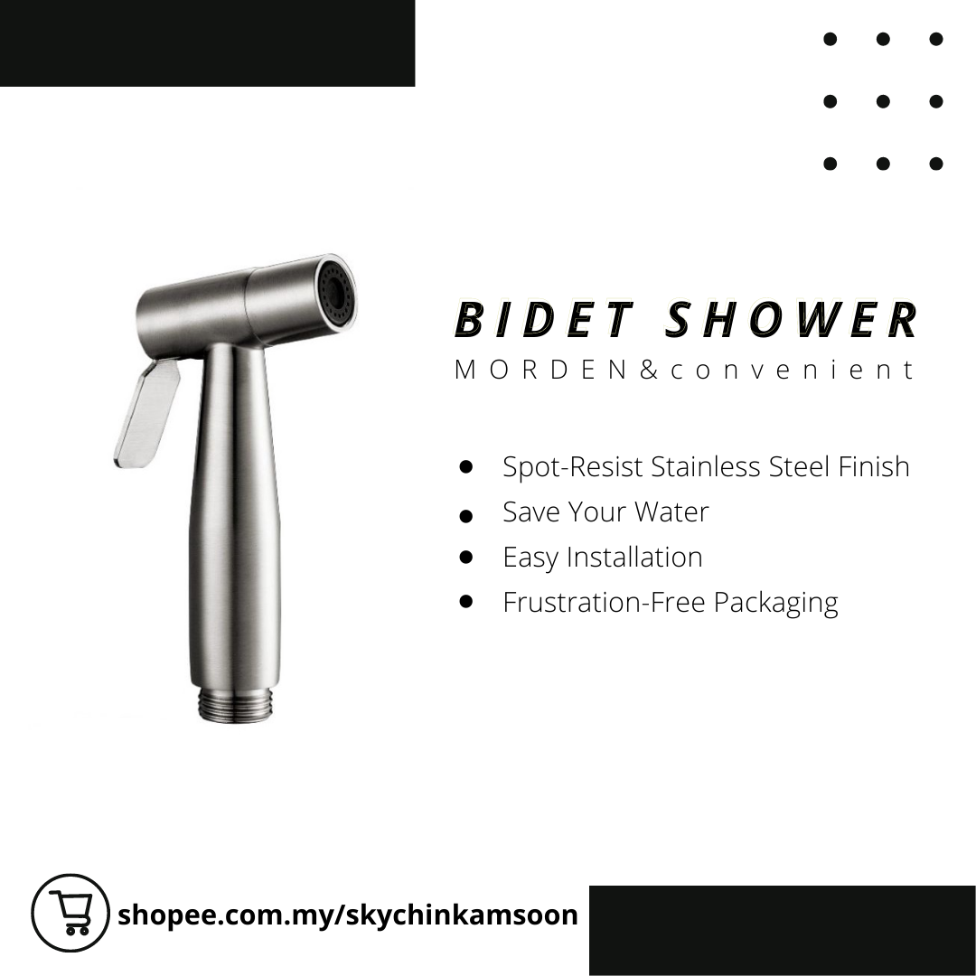 SK SUS304 STAINLESS STEEL HAND BIDET FOR TOILET BATHROOM MODERN HAND ...