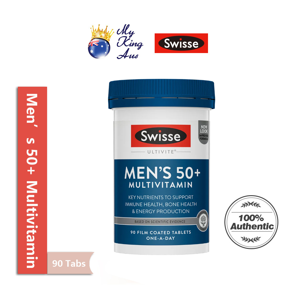 Swisse Men's Ultivite 50+ Multivitamin 90 Tablets 男士 复合维生素 [My King Aus] Vitamin B,Vitamin A ...